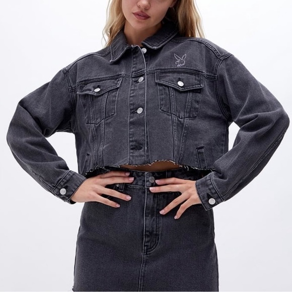 PacSun | Jackets & Coats | Pacsun Playboy Trucker Denim Jacket In Size ...